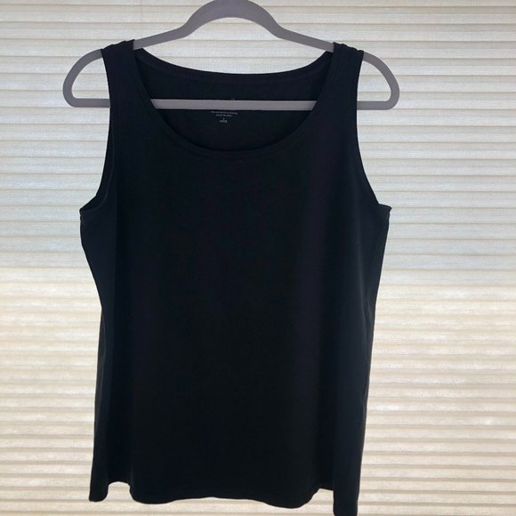 Pure Jill | Tops | Pure Jill Black Oversized Pima Easy Tank Athleisure ...